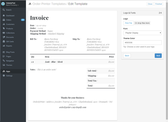 Free Shopify Packing Slip Template Printable Templates
